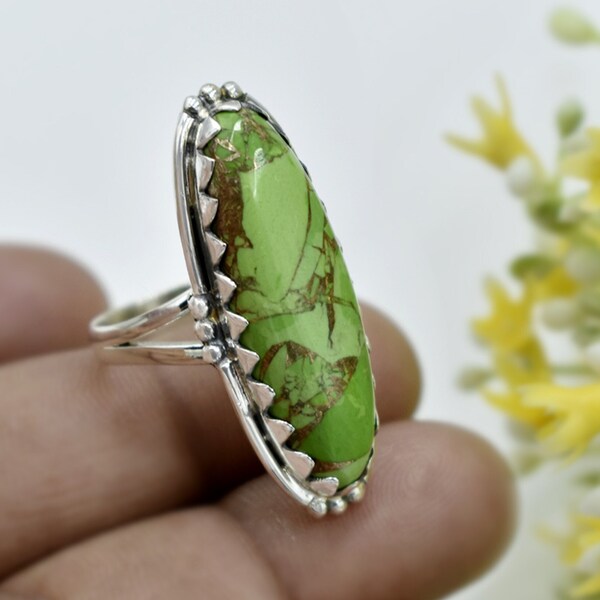 Green Turquoise Ring - Etsy