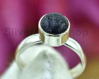 Blue Sunstone Ring - Etsy