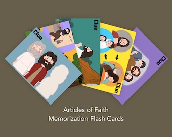 LDS Articles of Faith Flashcards - Etsy