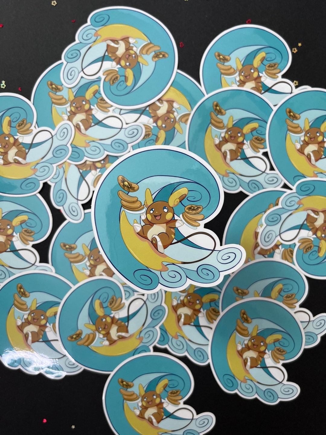 Surfing Alolan Raichu Sticker - Pokemon - Etsy