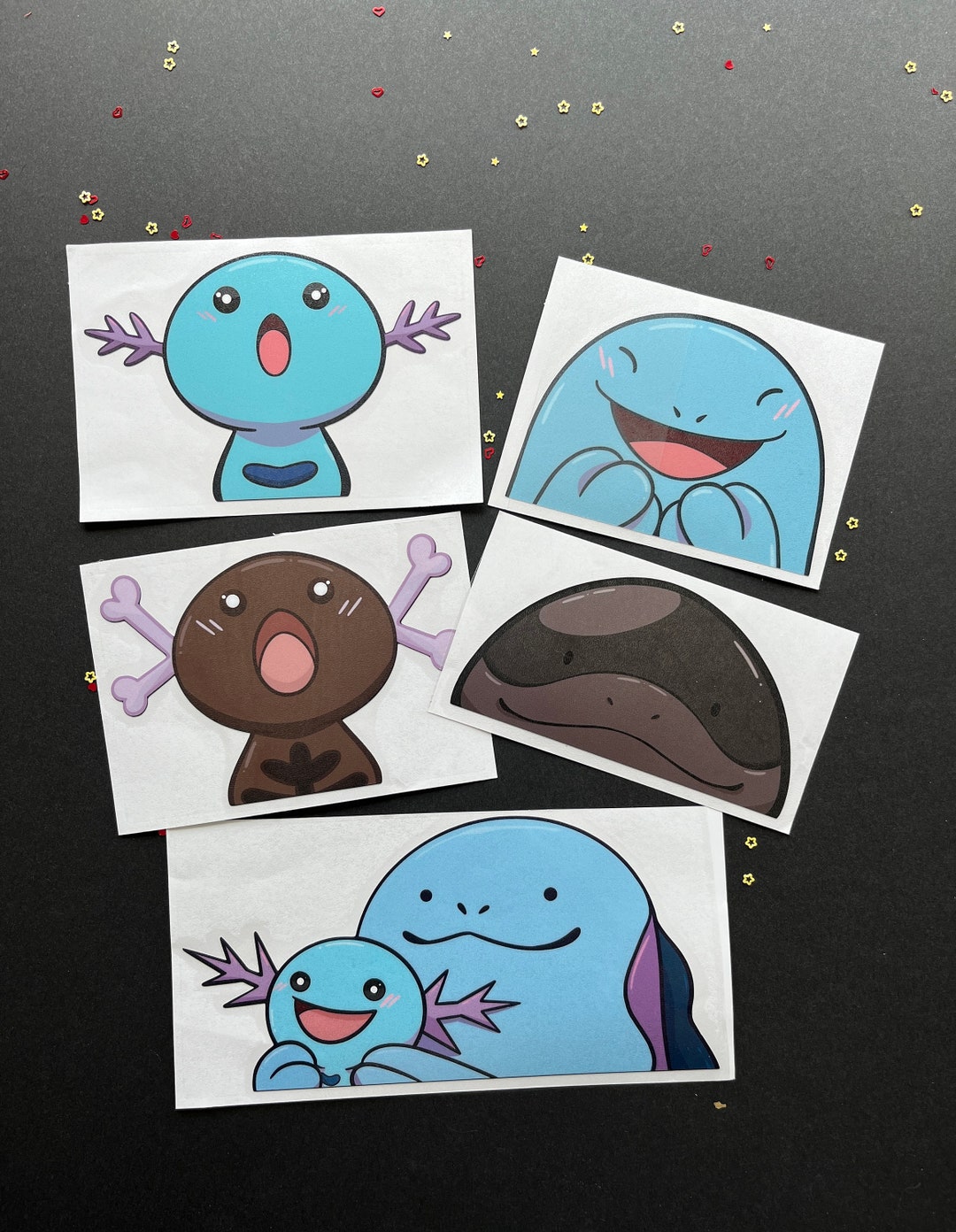 Wooper, Quagsire, and Clodsire Peeker Stickers Pokemon - Etsy
