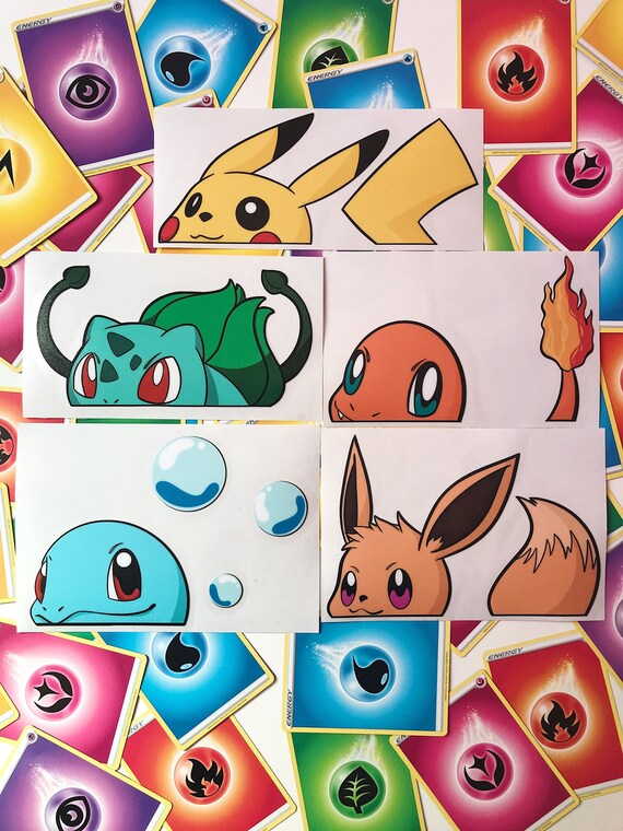 Pokemon Peeker Stickers | Etsy