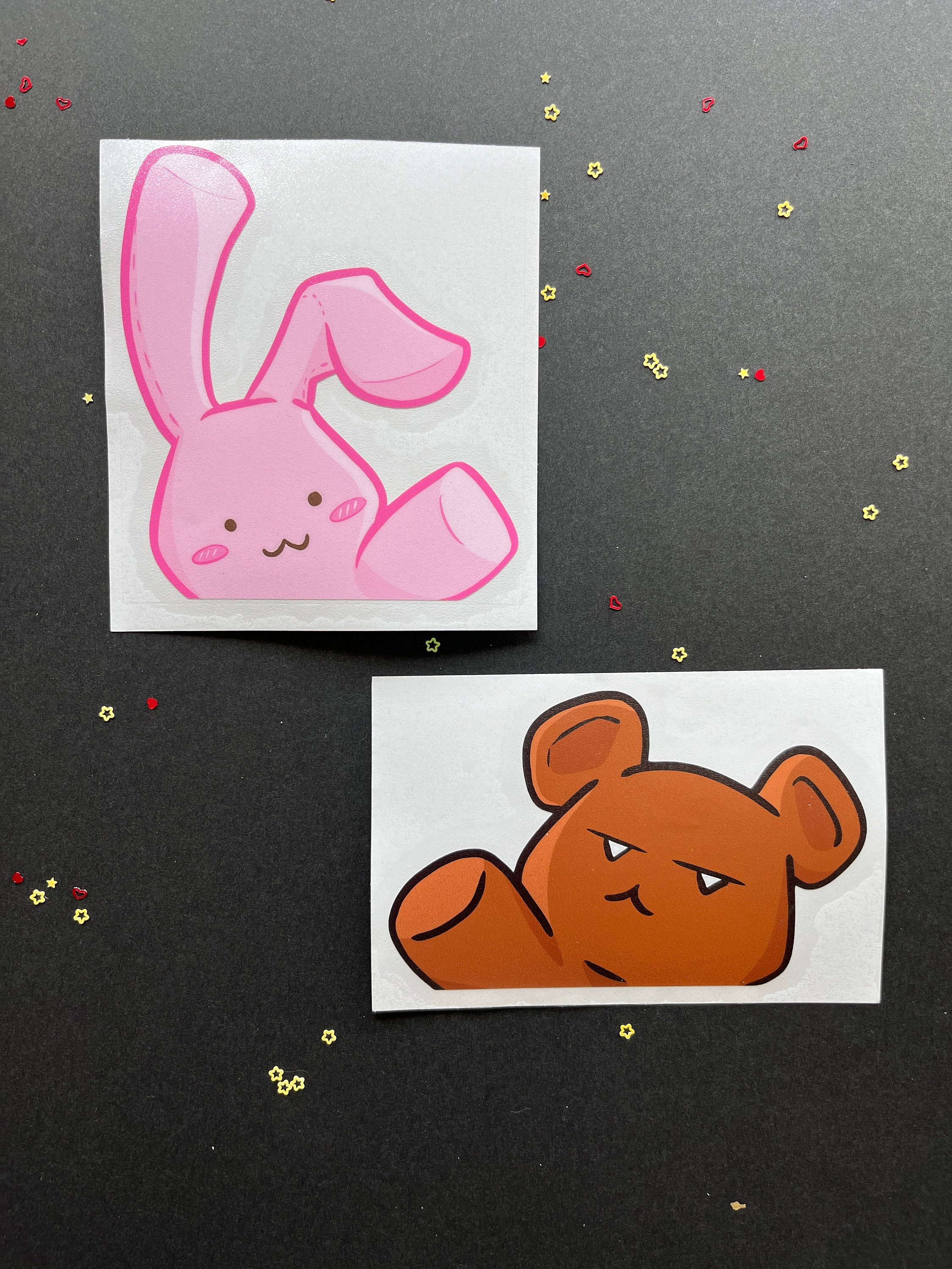 Usa-chan and Kuma-chan Peeker Stickers Ouran High School Host Club - Etsy