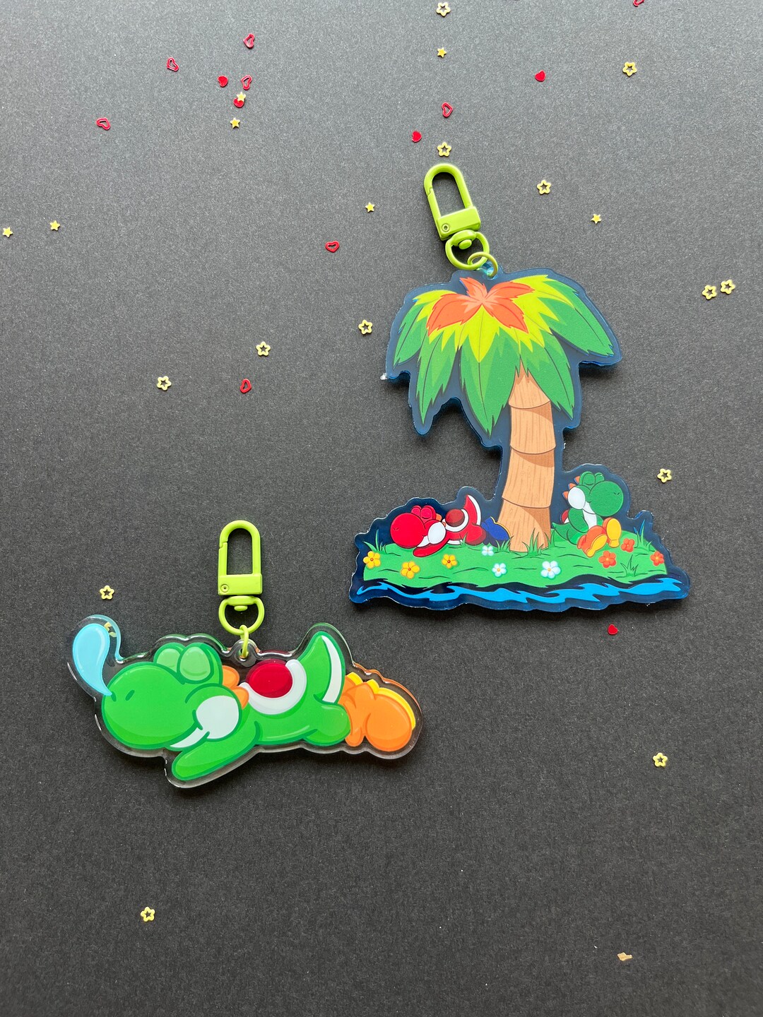 Yoshi Island and Sleepy Yoshi Charms - Etsy