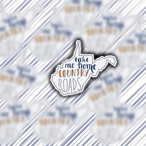 Country Roads Sticker. WV Sticker. West Virginia Sticker. - Etsy