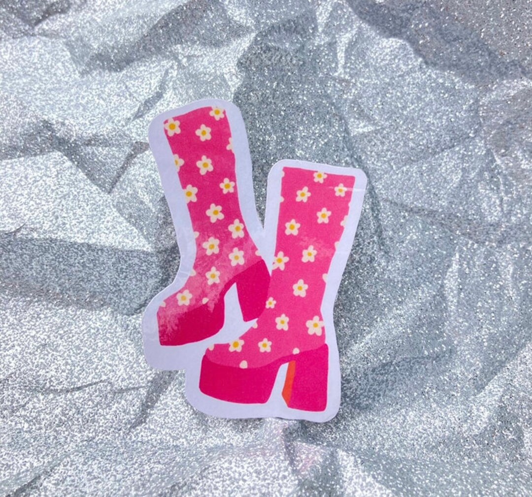 Retro 70s Gogo Boots Sticker Waterproof Stickers for Laptop 60s Hippie ...