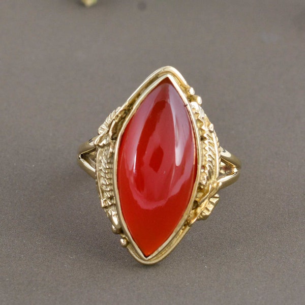 Red Stone Ring - Etsy