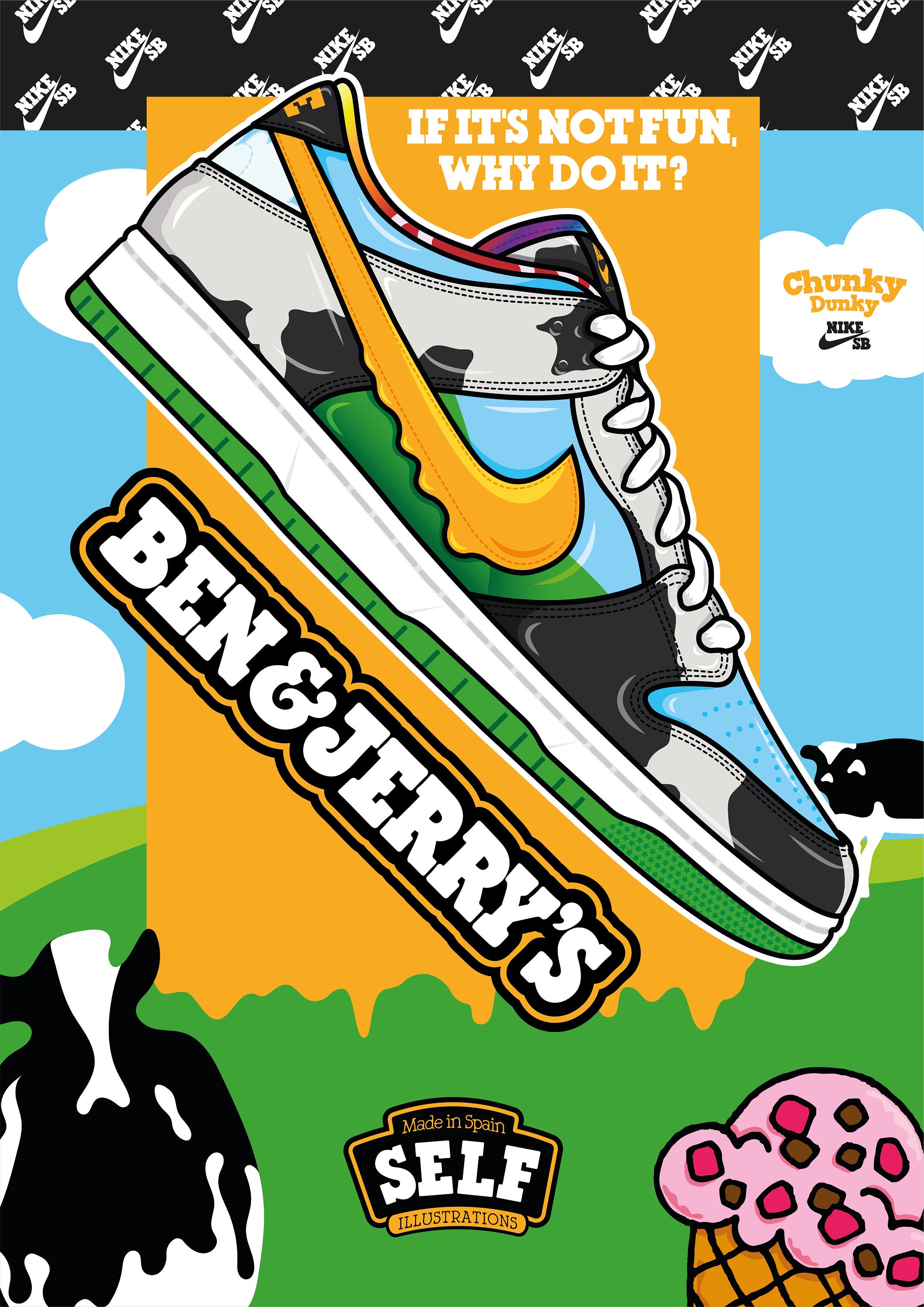 Nike SB Dunk Low Ben&Jerry's / Poster / Poster / Printing | Etsy