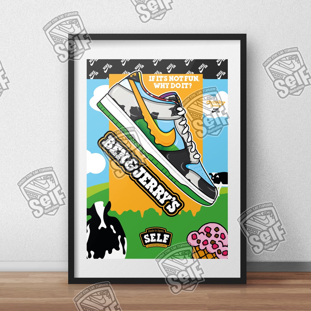 Poster SB Dunk Low Ben&jerry's / Poster / Deco / Poster Print / Print ...