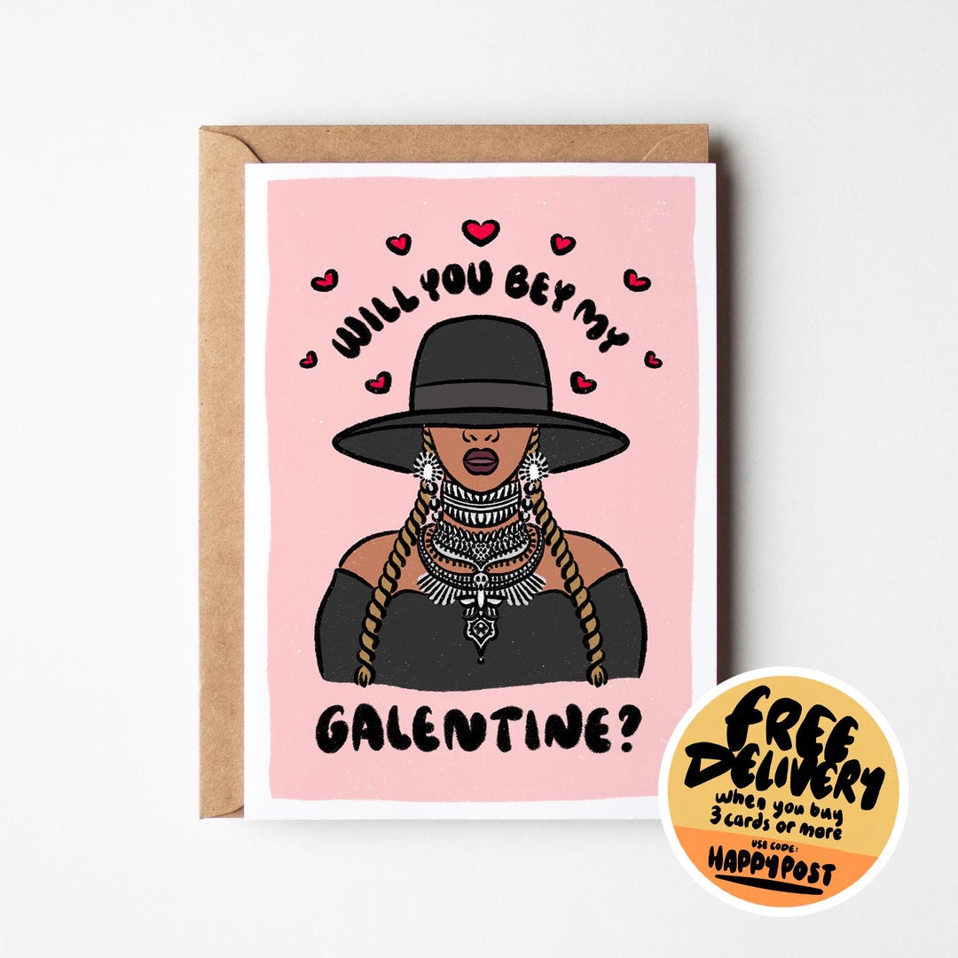 Beyoncé Love Card, Galentines Day Card, Beyoncé Fan Card, Valentine's ...