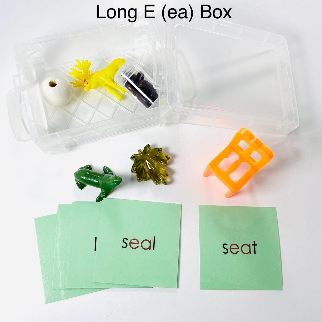 Montessori Individual Long E (ea) Object Box - Etsy
