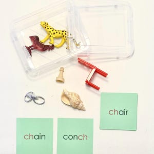 Montessori Phonogram Object Box Set – Sh, Th, Wh, Qu, - Etsy