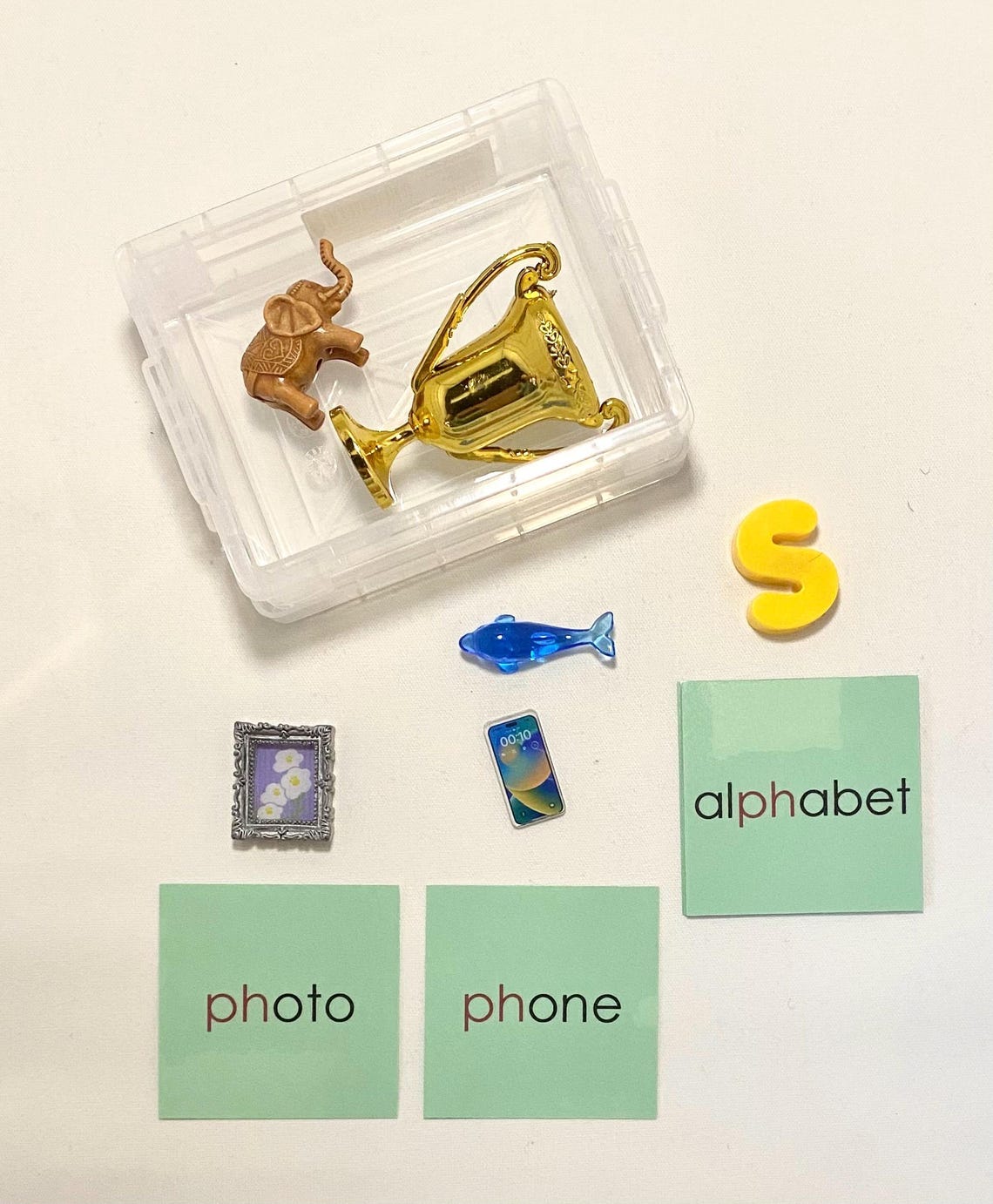 Montessori Individual Digraph Ph Object Box - Etsy