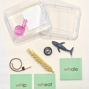 Montessori Phonogram Object Box Set – Sh, Th, Wh, Qu, - Etsy