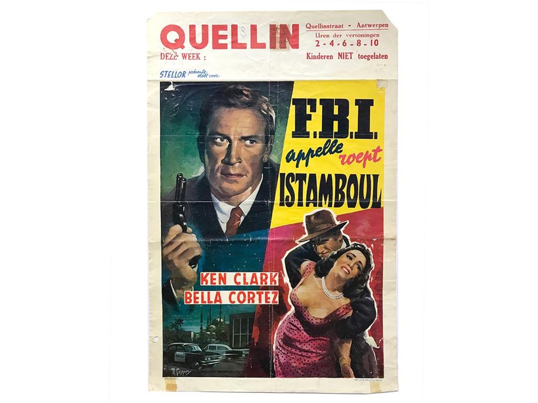 Vintage Movie Poster 'FBI Calls Istanbul' 1960s - Etsy
