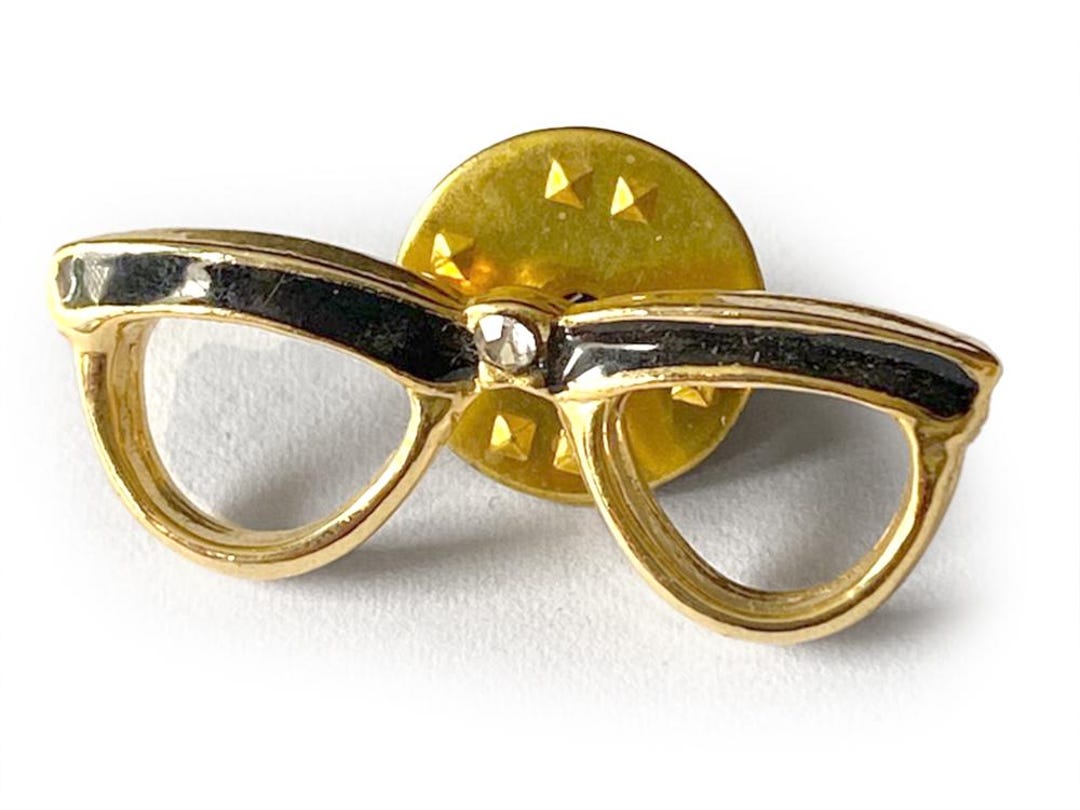 Small Metal Vintage Pin Glasses 2.5cm New From Old Store Stock - Etsy