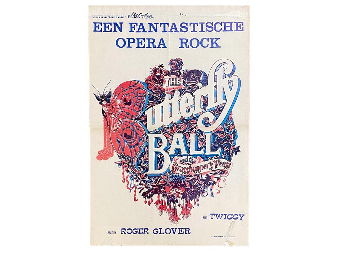 Vintage Movie Poster 'the Butterfly Ball' 1977 - Etsy UK