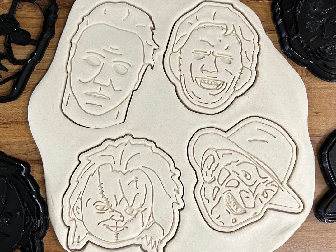 Icons of Horror - Slasher Cookie Cutter Set, Horror Movie, Spooky Scary ...