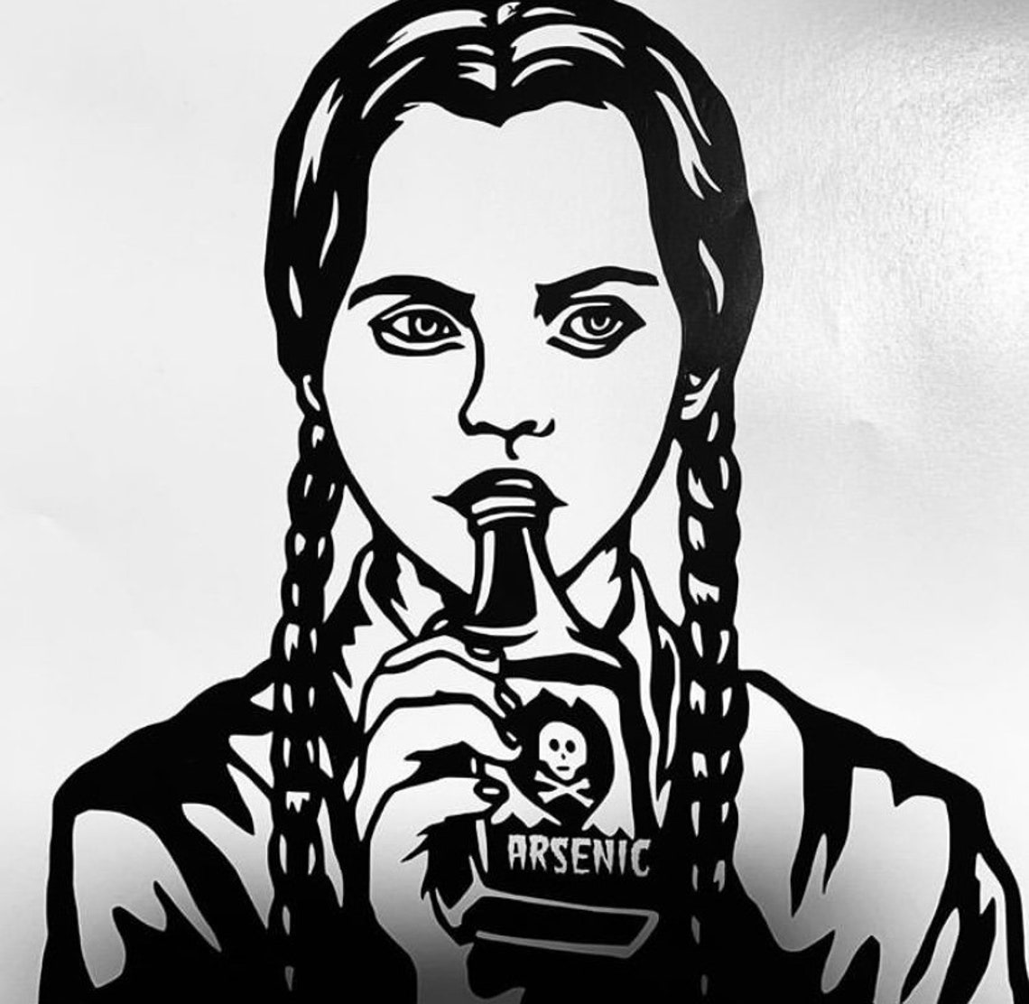 Wednesday Addams Decal | Etsy