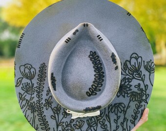 Burned Cowboy Hat - Etsy