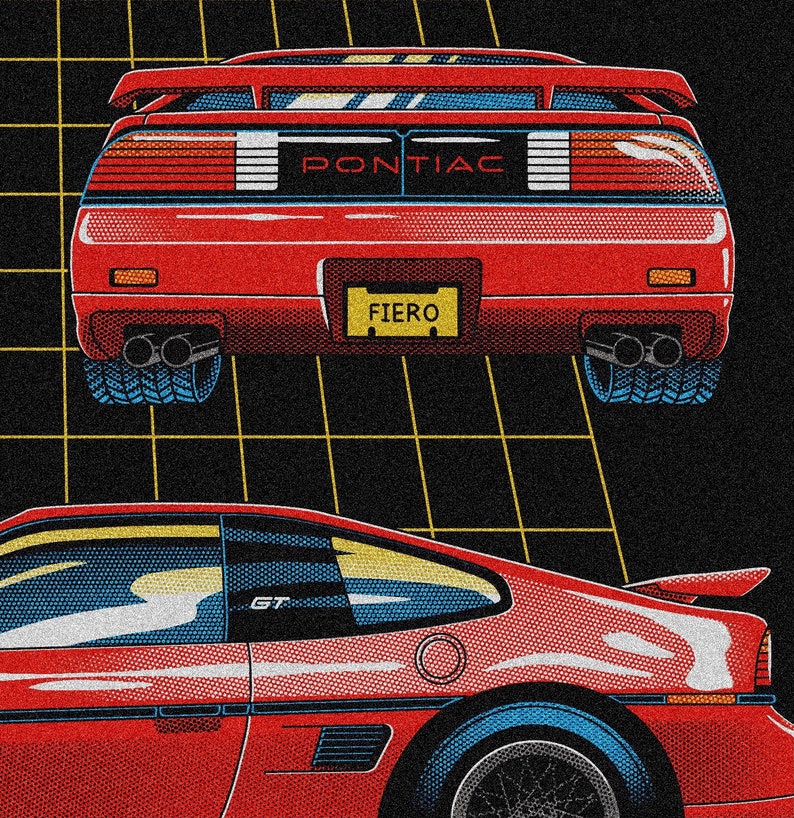 Pontiac Fiero Gt T-shirt Retro 80’s Style Rad - Etsy