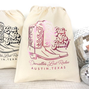 Custom Last Rodeo Bachelorette Bag | Let's Go Girls | Cowgirl Tote Bag ...