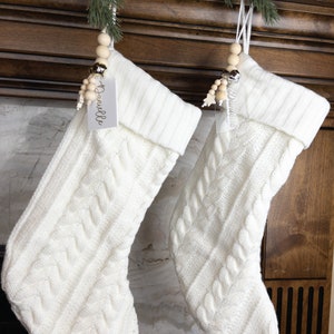 Personalized Christmas Stocking Tags | Acrylic Stocking Tag | Beaded ...