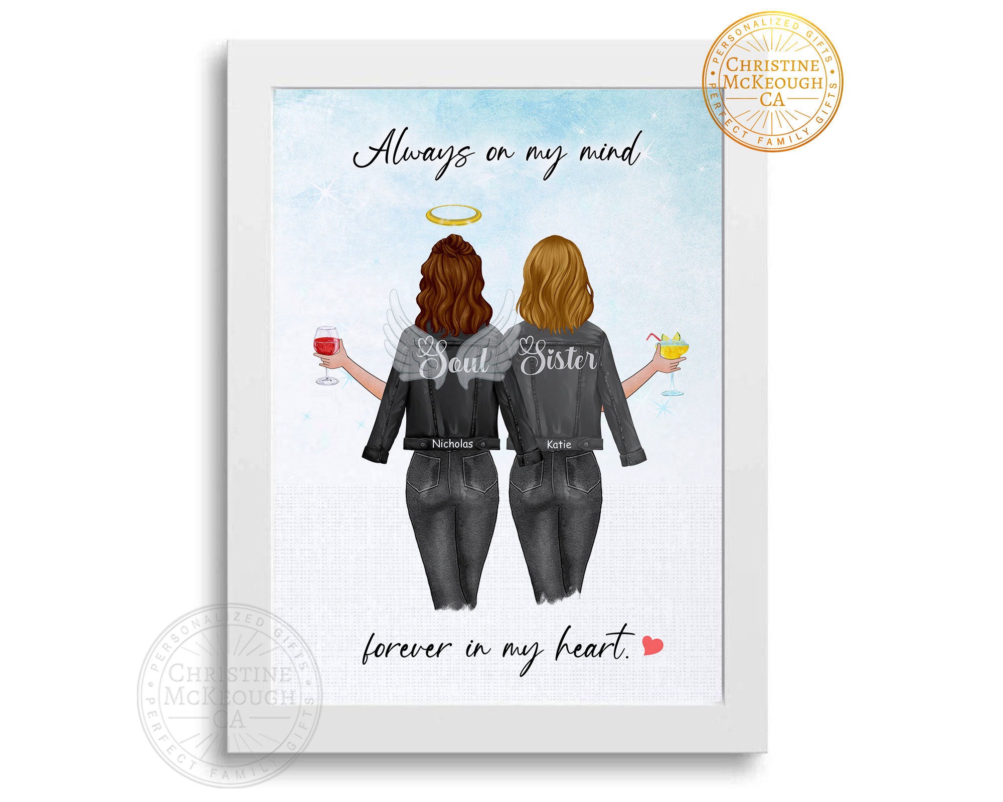 Personalized Friend In Heaven Print In Loving Memory Of | Etsy