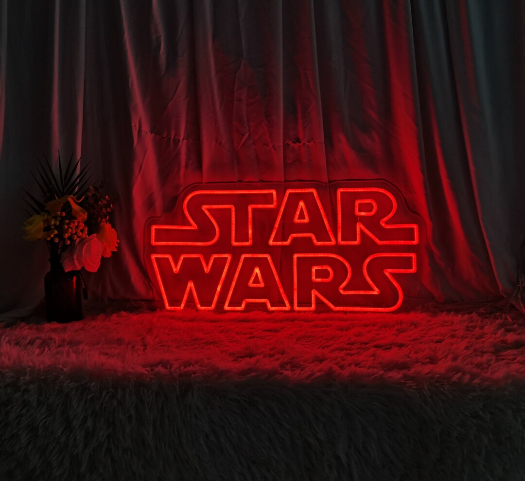 Star Wars Neon Sign, Custom Led Neon Sign, Star Wars Wall Decor, Neon ...