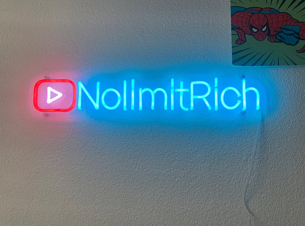 Custom Youtube Neon Sign Neon Youtuber Light Custom Youtuber - Etsy ...
