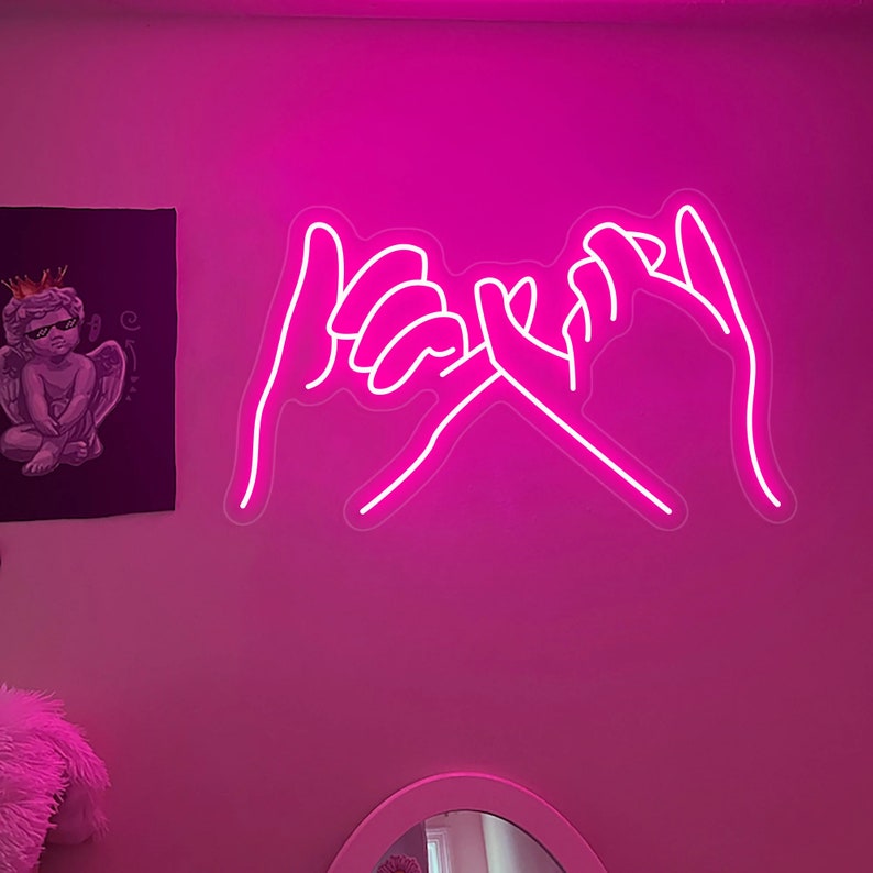 Pinkie Promise Neon LED Sign, Custom Made for Home Decor Bedroom Living ...