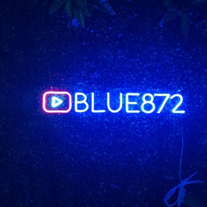 Custom Youtube Neon Sign Neon Youtuber Light Custom Youtuber - Etsy