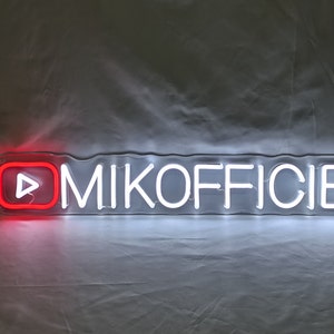 Custom Youtube Neon Sign Neon Youtuber Light Custom Youtuber Neon Sign ...