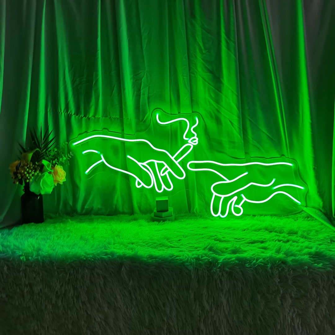 Hand Neon Sign Hands of God Neon Sign Rasta Neon Sign Joint - Etsy