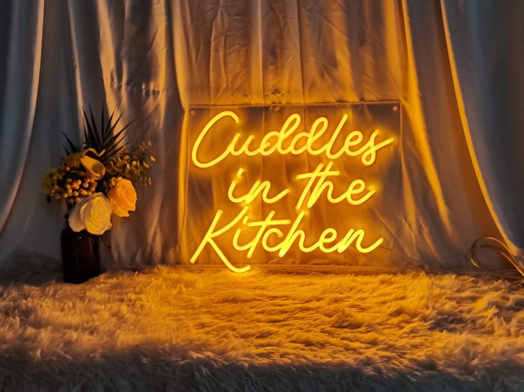 Cuddles in the Kitchen Led Neon Sign Neon Light Home Decor Custom Made ...