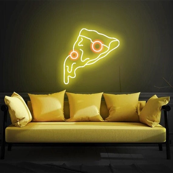 Pizza Neon Sign Pizza Neon Light Wall Art Decoration | Etsy