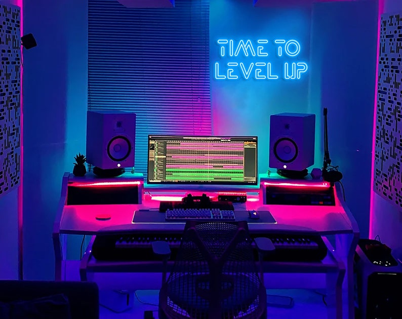 Time to Level up Decoration Neon Sign Game Room Neon Light Silicone ...