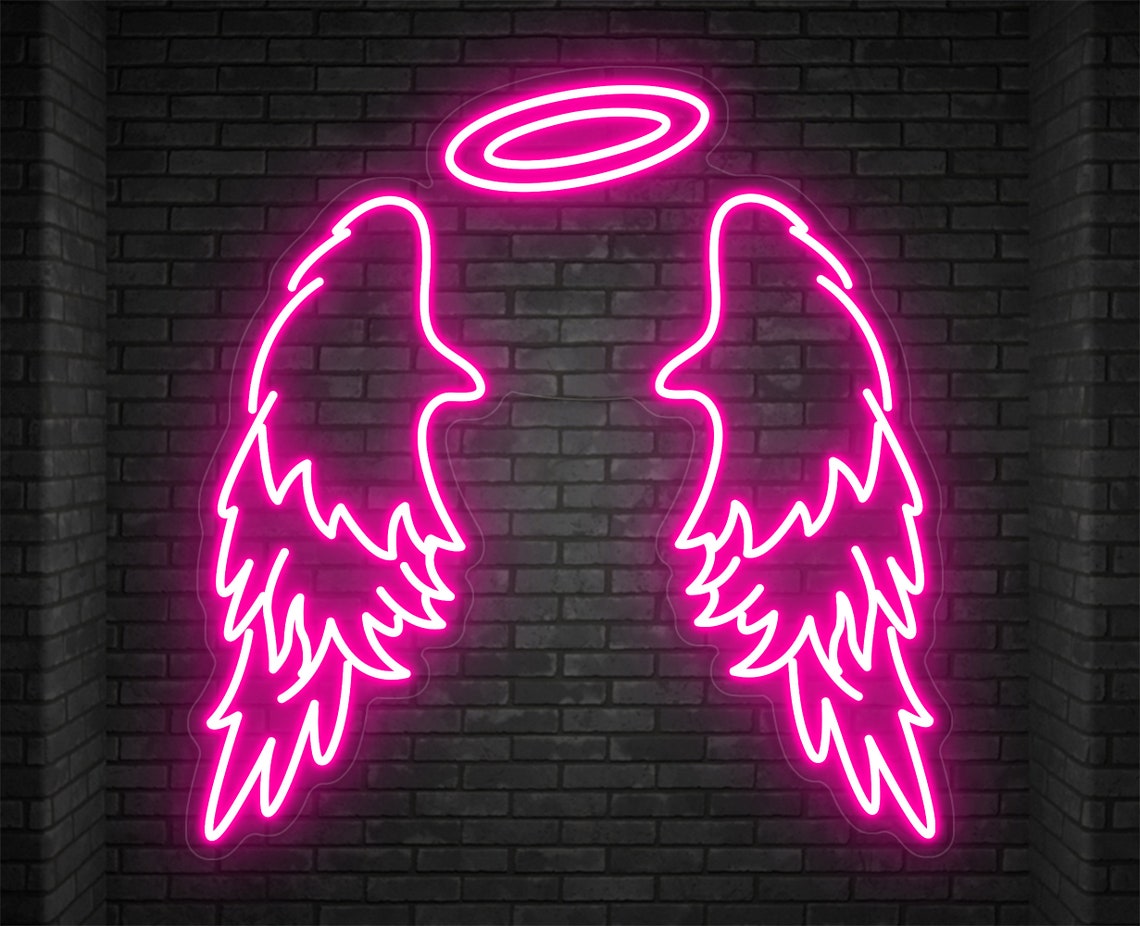 Huge Angel Wings LED Neon Sign Home Decoration Custom Neon - Etsy