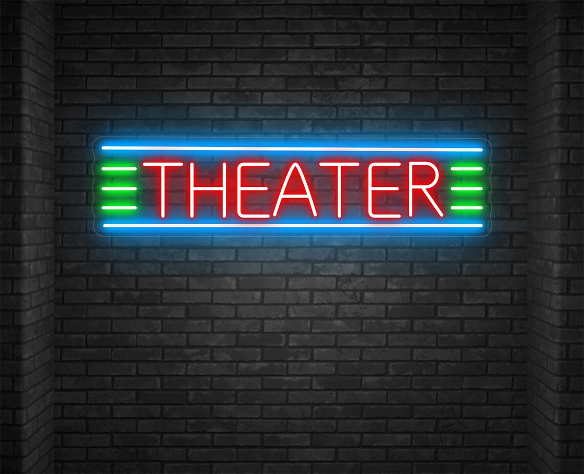 Theater Led Neon Sign Room Decor Theater Decor Movie Room Decor Movie ...