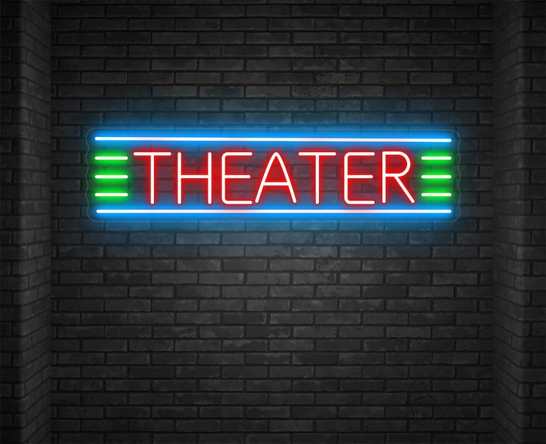 Theater Led Neon Sign Room Decor Theater Decor Movie Room Decor Movie ...