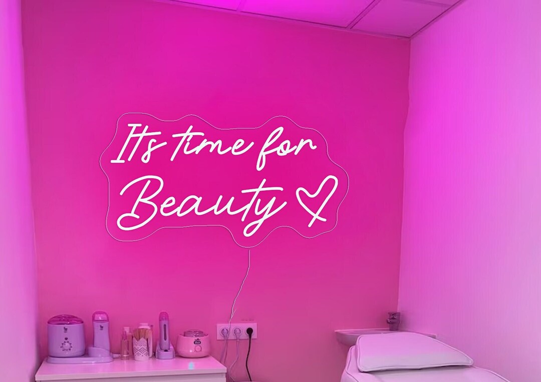 It's Time for Beauty Neon Sign,beauty Salon Neon Signs,led Neon Light ...