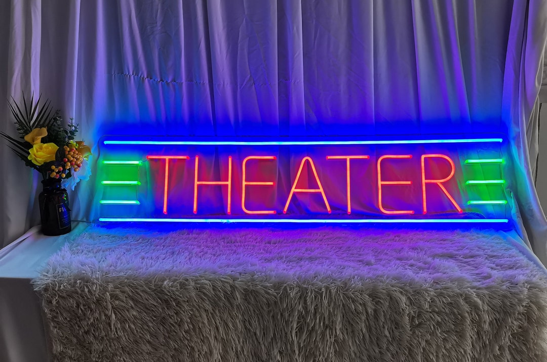 Theater Led Neon Sign Room Decor Theater Decor Movie Room Decor Movie ...