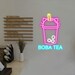 Boba Tea Neon Sign, Bubble Tea Custom LED Light, Milk Tea Neon Light ...