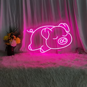 Cute Pig Neon Sign Led Pig Neon Sign Sweet Pig Neon Light Led Wall ...