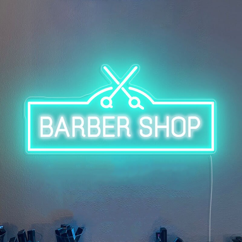 Salon Neon Sign,salon Scissors Neon Sign, Barber Shop Led Sign ...