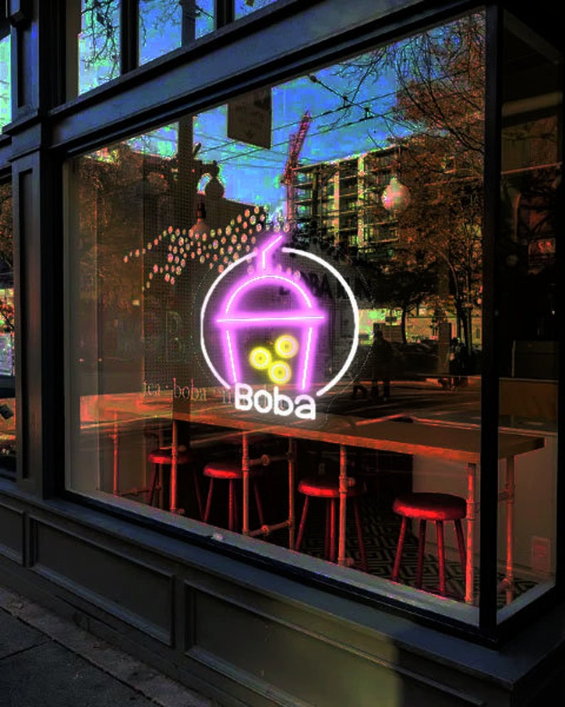 Boba Tea Neon Sign, Bubble Tea Custom LED Light, Milk Tea Neon Lights ...