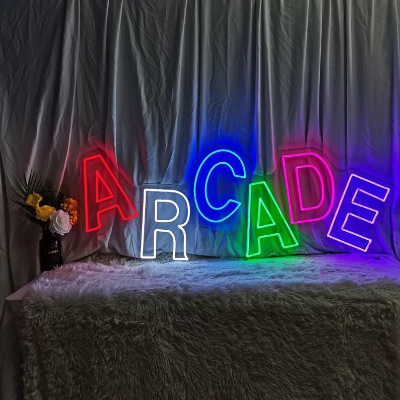 Arcade Neon LED Sign Home Decor Custom Made Neon Light for Bedroom ...