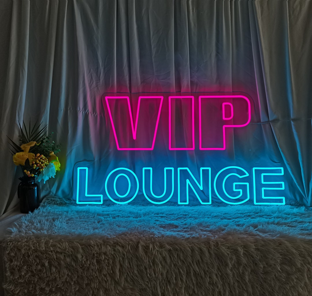 VIP Lounge Neon Sign,club Neon Sign, Shop Led Sign, Bar Neon Sign, Pub ...