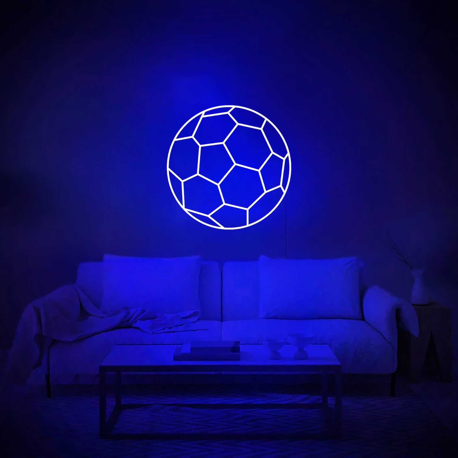 Soccer Ball LED Neon Sign, Soccer Neon Sign, Soccer Led Light Sign ...
