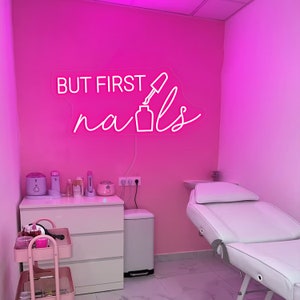 But First Nails Store Sign, Led Nail Salon Sign, Beauty Salon Sign ...
